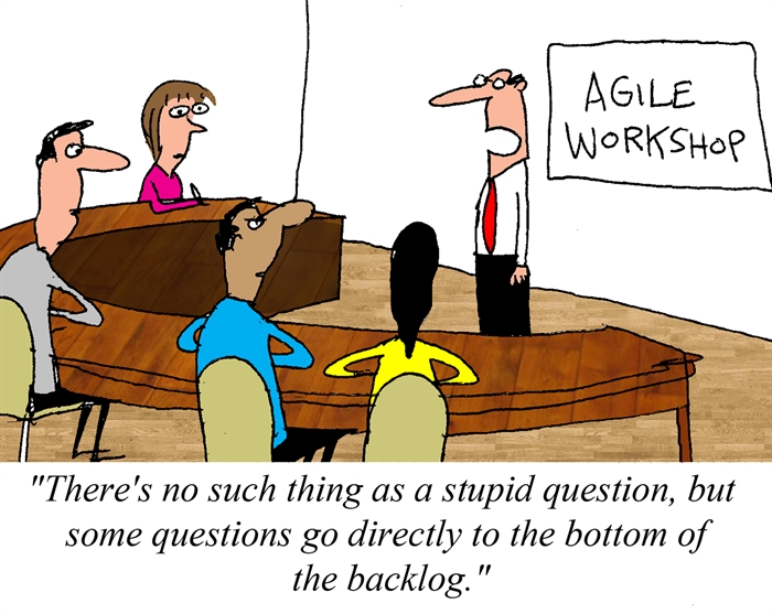 Humor: Asking Questions in an Agile Workshop